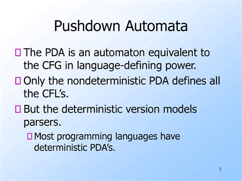 SOLUTION Pushdown Automata Notes Studypool