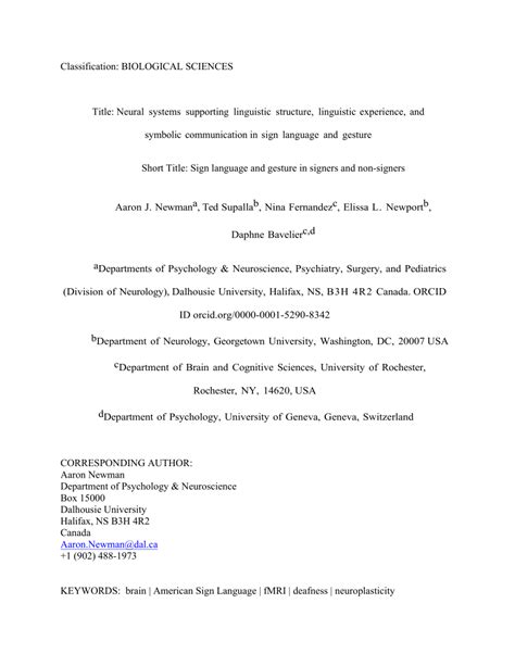 Pdf Neural Systems Supporting Linguistic Structure Linguistic Experience And Symbolic