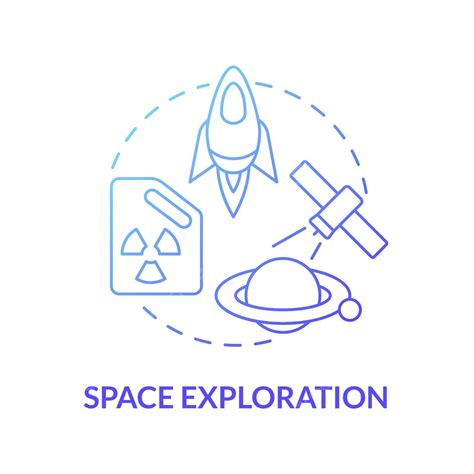 Space Exploration Blue Gradient Concept Icon Web Icon Element Vector Web Icon Element Png And