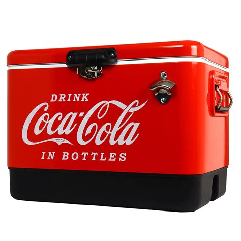 Coca Cola Ice Chest Cooler With Bottle Opener 51l 54 Qt