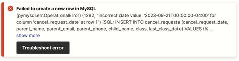 Failed To Create A New Row In Mysql Pymysqlerroperationalerror Failed To Create A New Row In Mysql Pymysqlerroperationalerror