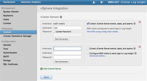 Log Insight Vsphere Integration Sflanders