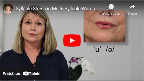 Syllable Stress In Multi Syllable Words With A British Accent