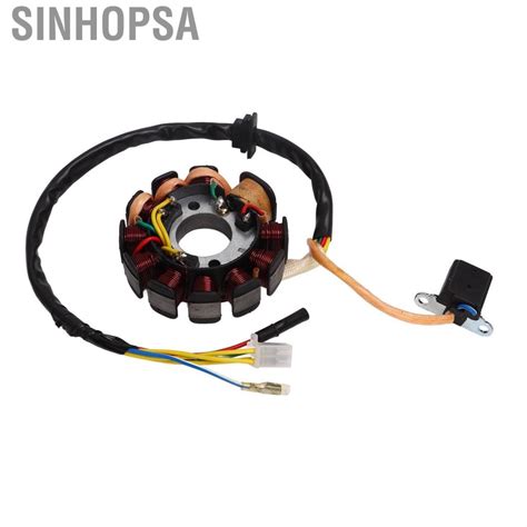Sinhopsa Magneto Ignition Stator Coil Generator 4 Pin Femal Plug High Temperature Resistant