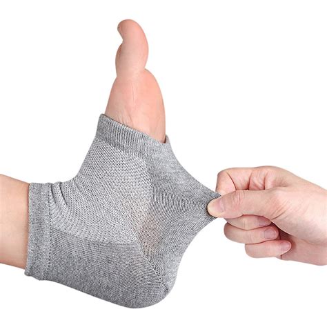 Badu Bg Вентилирани овлажняващи гел чорапи за пети 1 чифт спа чорапи без пръсти за грижа за