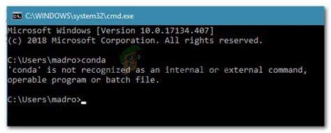 Fix Conda Is Not Recognized As An Internal Or External Command Operable Program Or Batch File