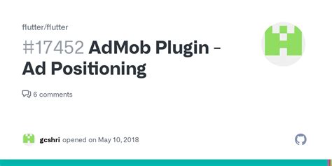 AdMob Plugin Ad Positioning Issue 17452 Flutter Flutter GitHub
