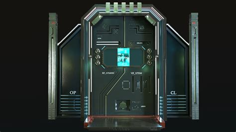 Artstation Scifi Door Doorways 3d Model Game Assets