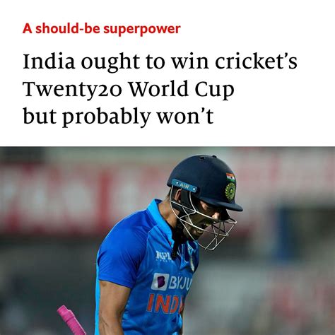 The Economist Linkedin‘de The Story Of India In The Twenty20 World Cup