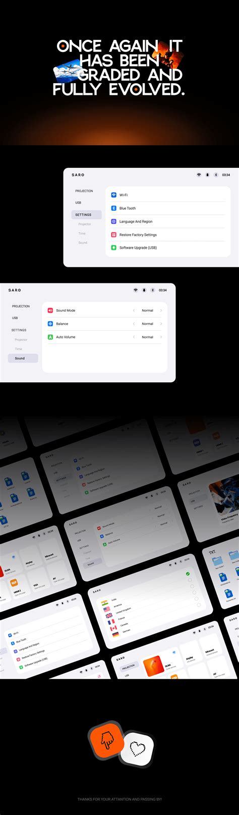 Projector Design Ui Design Behance