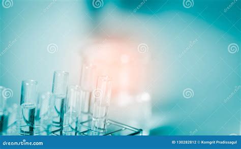 Laboratory Glassware Containing Chemical Liquid Science Research