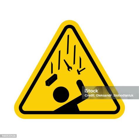 Panneau De Danger De Chute Dobjets Panneau Davertissement De Chute