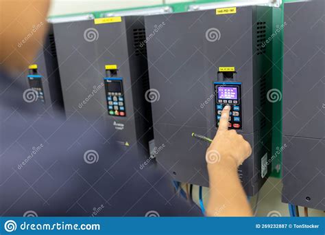 Inverter Control Room System Electrical Engineers Monitor The