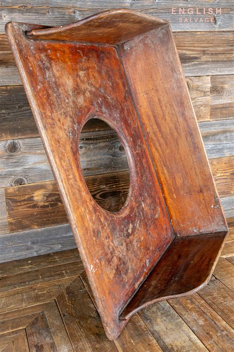 Old Wooden Basin Or Thunderbox Loo Topper
