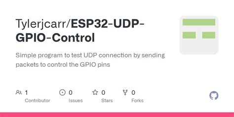 github tylerjcarr esp32 udp gpio control simple program to test udp