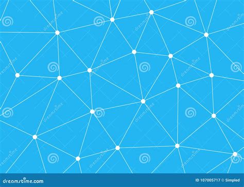 Abstract Connected Triangle Vector Pattern Neural Network Background Stock Vector