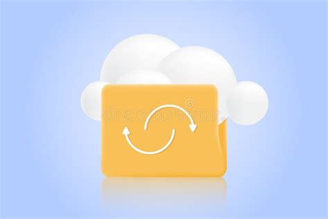 Cloud Storage 3d Icon Vector Digital Folder With Cloud On Background Stock Vector