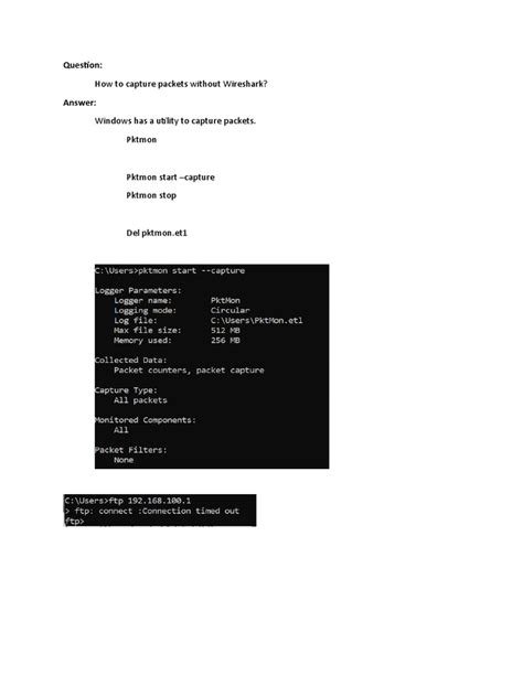 Packet Capture On Windows Machine Pdf