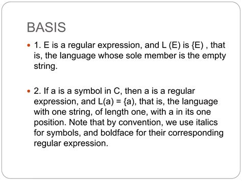 regular expression in compiler design pptx programming languages computing