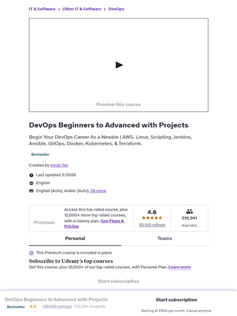 Devops Beginners To Advanced With Projects Udemy Pdf Computer Engineering Computer