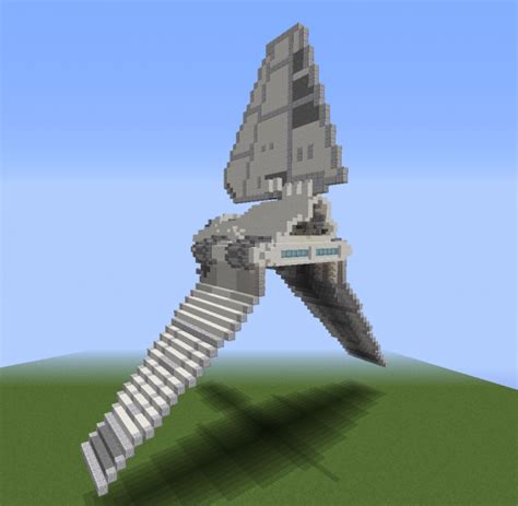 Empire Lambda Class Shuttle 2 Blueprints For Minecraft Houses Castles Towers And More