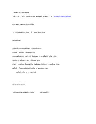 Database Oracle Basic PDF