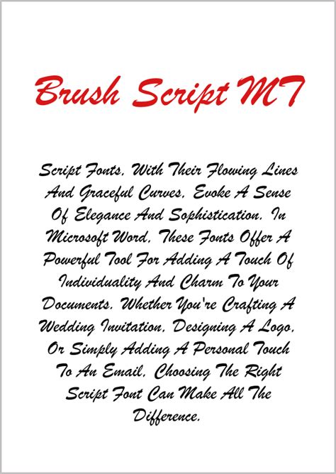 15 Microsoft Word Script Fonts