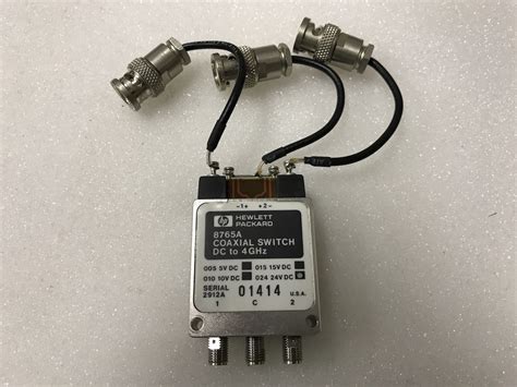 Hewlett Packard 8765a Coaxial Switch Dc To 4 Ghz Toolex