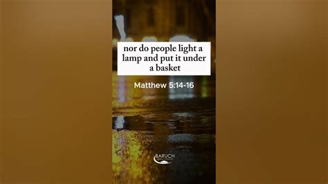 You Are Light Matthew 514 16 Baruchchurch Youtube