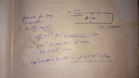[solved] A Single Phase Line Has Two Parallel Conductors 1 Meter Apart The Radius Of Each