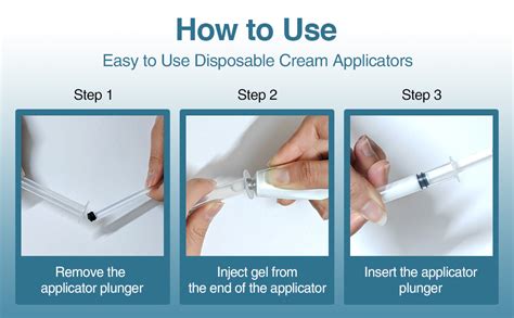 Dizzily 20 Pack Disposable Plastic Vaginal Cream Applicators Individually Wrapped Hygienic