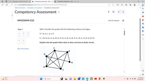 Two Vertices B And F Have Odd Degree Therefore The Graph Does Not Have