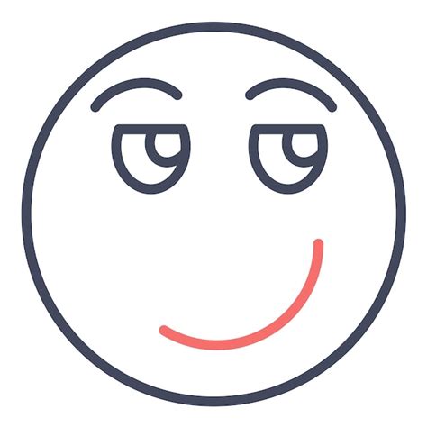 Premium Vector Smirking Face Vector Illustration Style