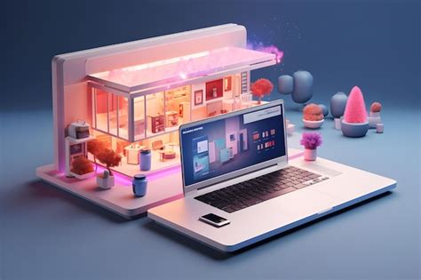 Premium Photo Isometric Home Automation System Generated By Ai