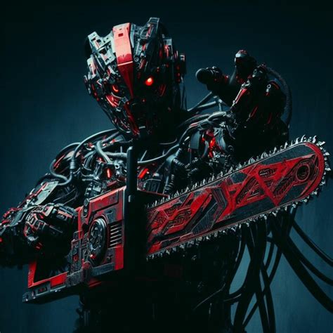 Premium Photo A Futuristic Evil Robot
