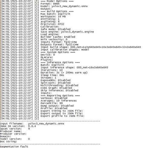 trtexec转换onnx出现segmentation fault！ · issue 2 · mahaitao999 yolov3 dynamic batch tensorrt triton