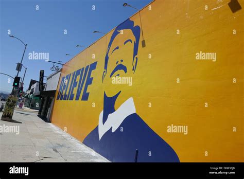 Los Angeles California Usa 24th August 2023 Believe Ted Lasso Street Art Mural Billboard On