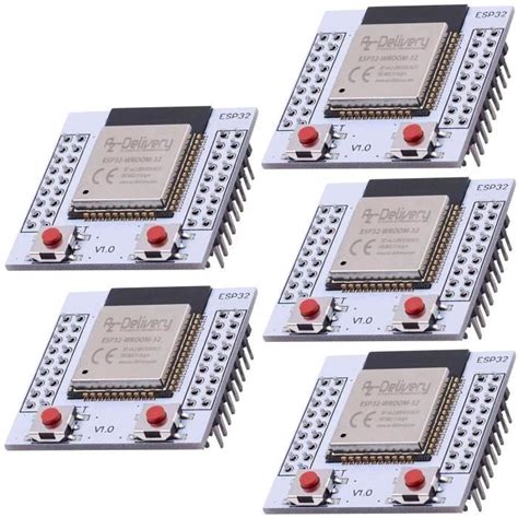 5 X Module Wifi Esp32 Wlan Avec Plaque Dadaptation Gratuite Compatible Avec Arduino Y Compris