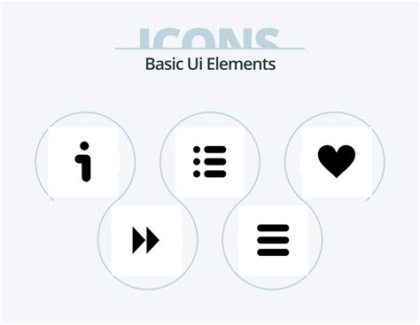 Basic Ui Elements Glyph Icon Pack 5 Icon Design Sign Love Info