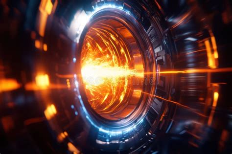 Bright Energy Core In Futuristic Technology Display Showcasing Vibrant