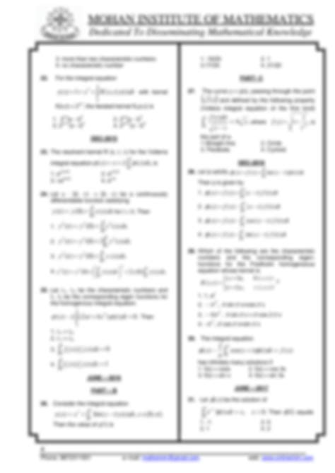 Solution Csir Net Integral Calculus Previous Year Question Paper