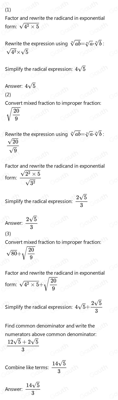 Solved A Write Sqrt 80 In The Form Asqrt B Where A And B Are Integers Less Than 10 Sqrt