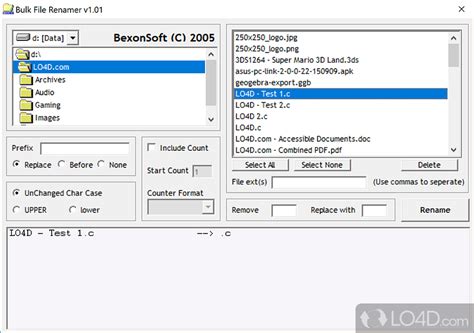 Bulk File Renamer Screenshots