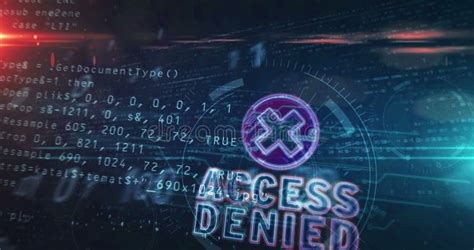 Access Denied Neon Sign Abstract Loopable Tunnel Animation Stock