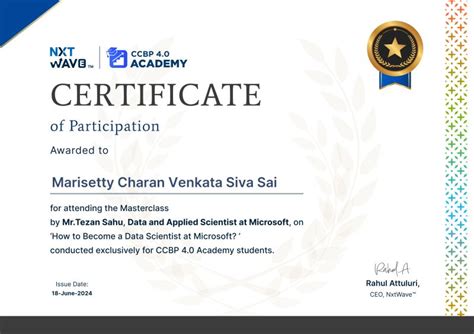 Charan Venkata Siva Sai Marisetty On Linkedin Ccbp Ccbpian Nxtwave