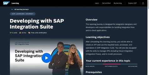 New Learning Journey Developing With Sap Integrat Sap Community