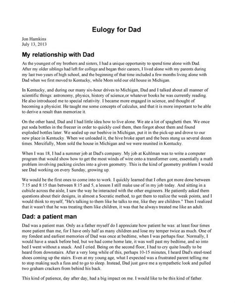 Sample Obituary For Dad Sample Business Proposal