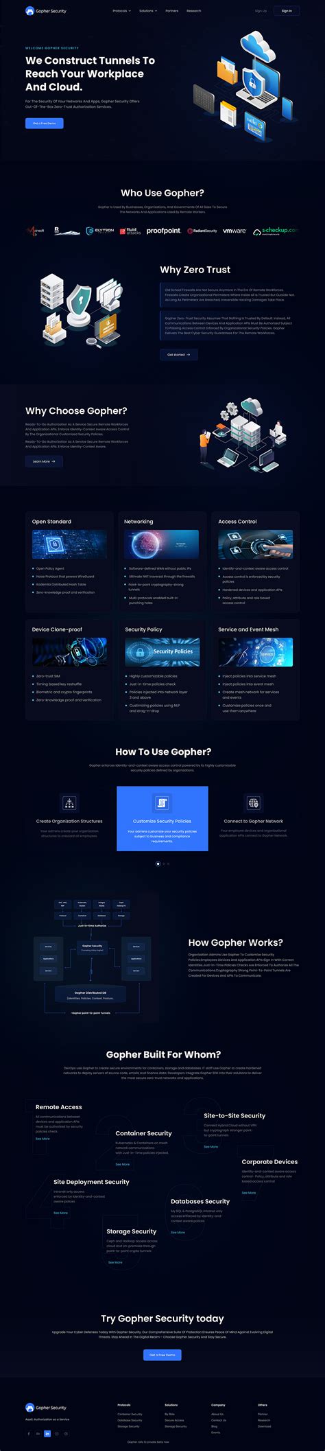 Gopher Security Website Redesign On Behance
