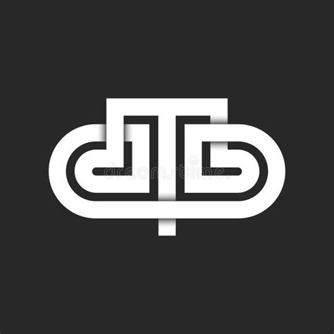 Initials Letters Dtb Logo Monogram Linked Three Overlapping Letters D