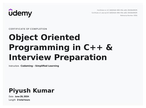 Piyush Verma On Linkedin Oop C Atmproject Learninganddevelopment Careergrowth Udemy